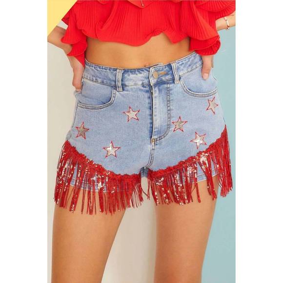 Main Strip | Shorts | New Main Strip Youre A Star Shorts In Denim ...